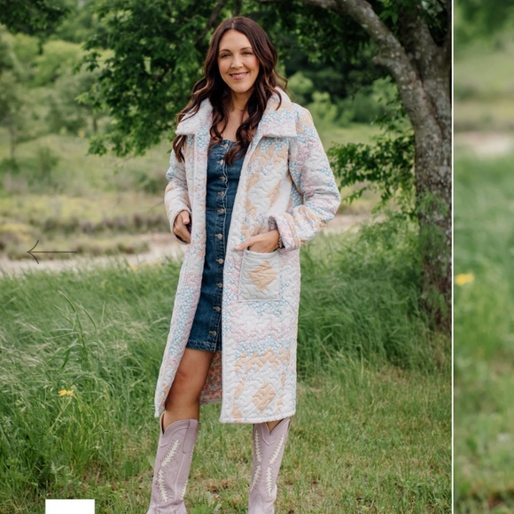 Jackets & Coats | Adeline Patchwork White Quilted Duster | Poshmark